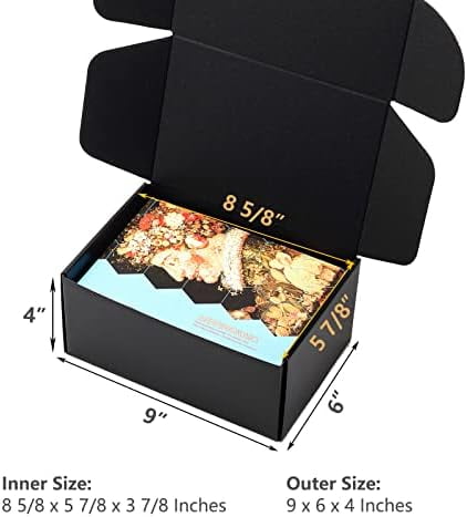 9x6x4 Inches Black Shipping Boxes 25 Pack - Corrugated Cardboard ...