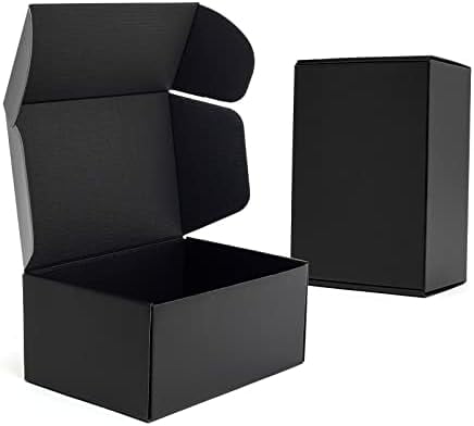 9x6x4 Inches Black Shipping Boxes 25 Pack - Corrugated Cardboard ...