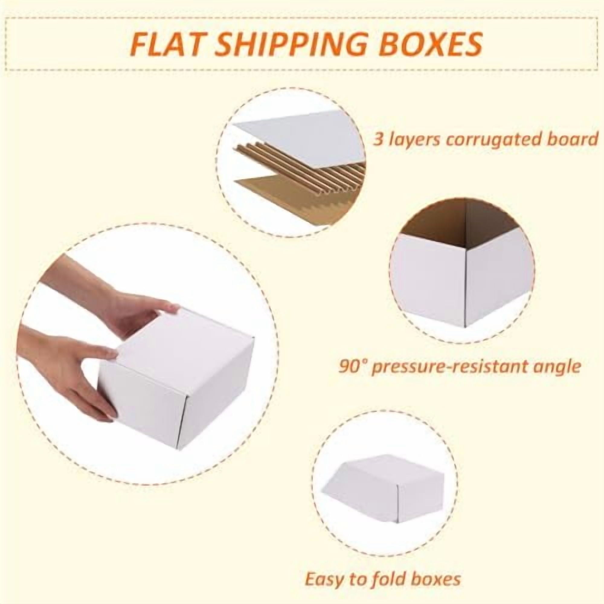 9x6x4 Shipping Boxes Set of 30, White Corrugated Cardboard Mailer Box ...