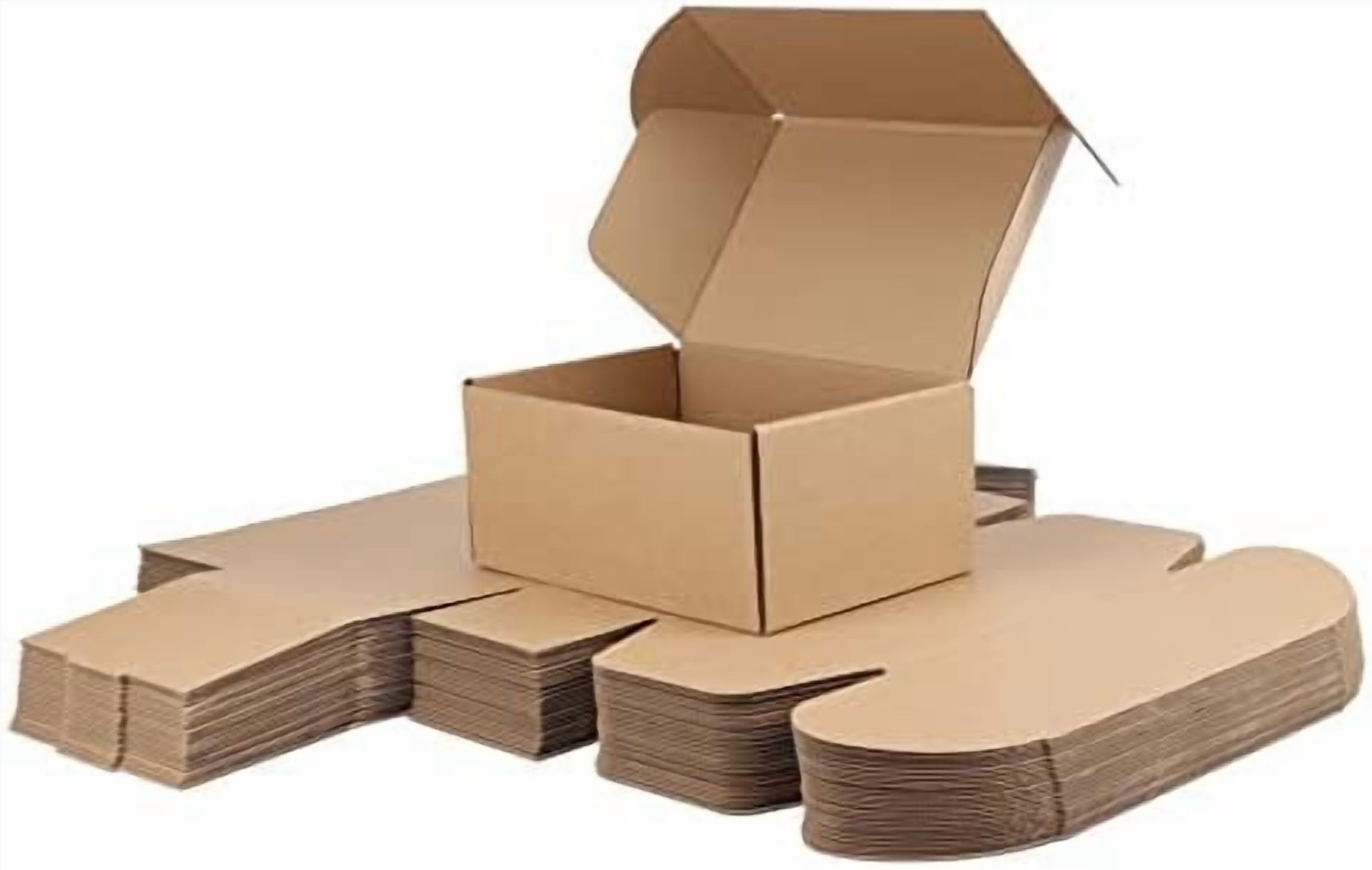 9x6x4 inch Gift Shipping Boxes Bulk 25 Pack Brown, Tab Lock Tuck Top ...