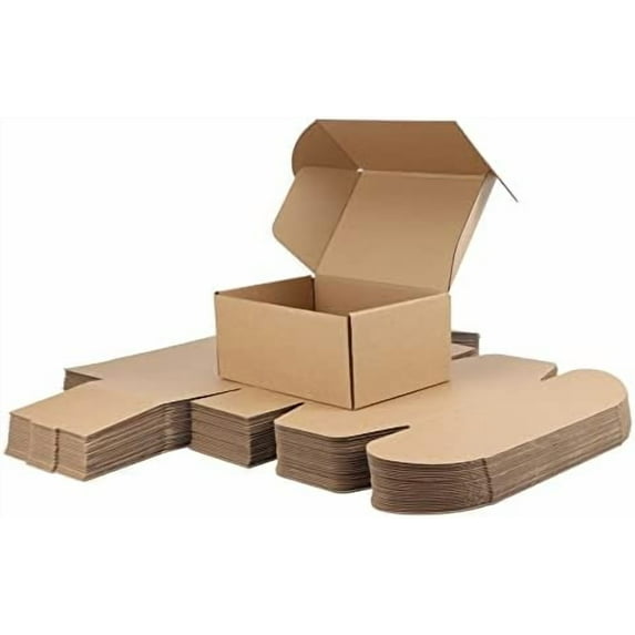 9x6x4 inch Gift Shipping Boxes Bulk 25 Pack Brown, Tab Lock Tuck Top ...