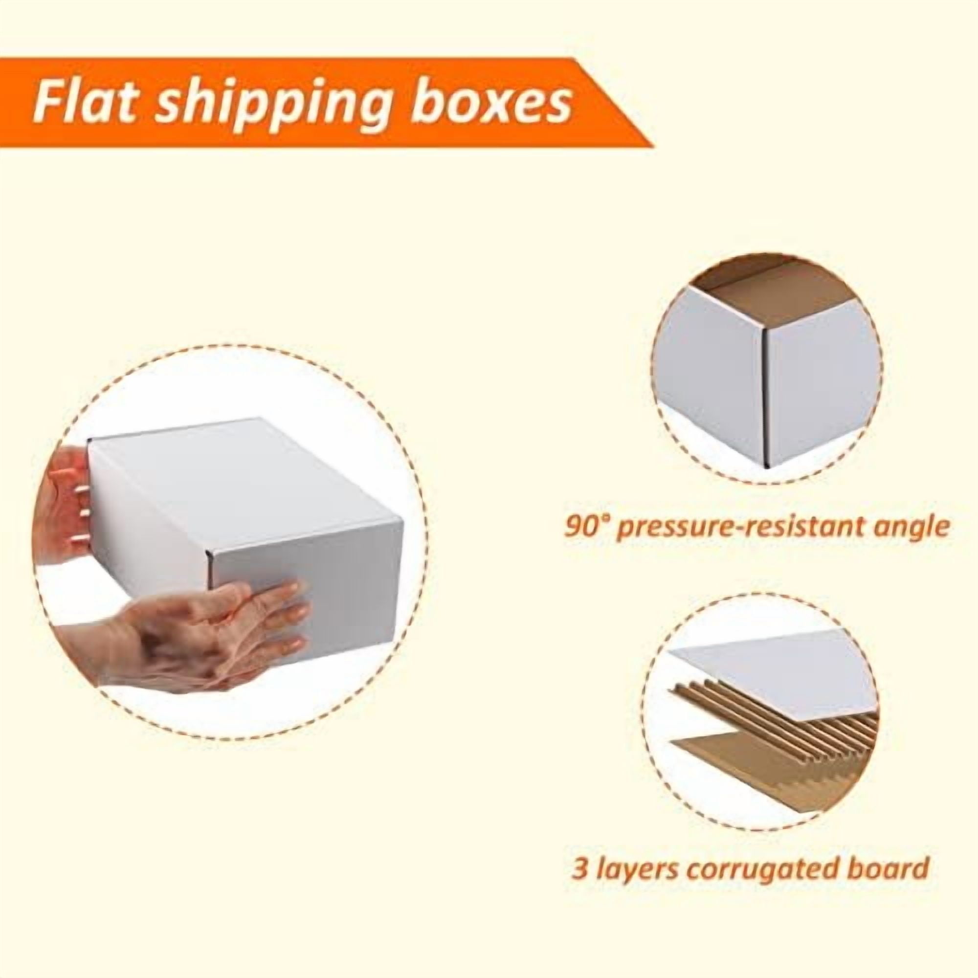 9x6x4 inches Shipping Boxes Set of 25, White Corrugated Cardboard Box ...