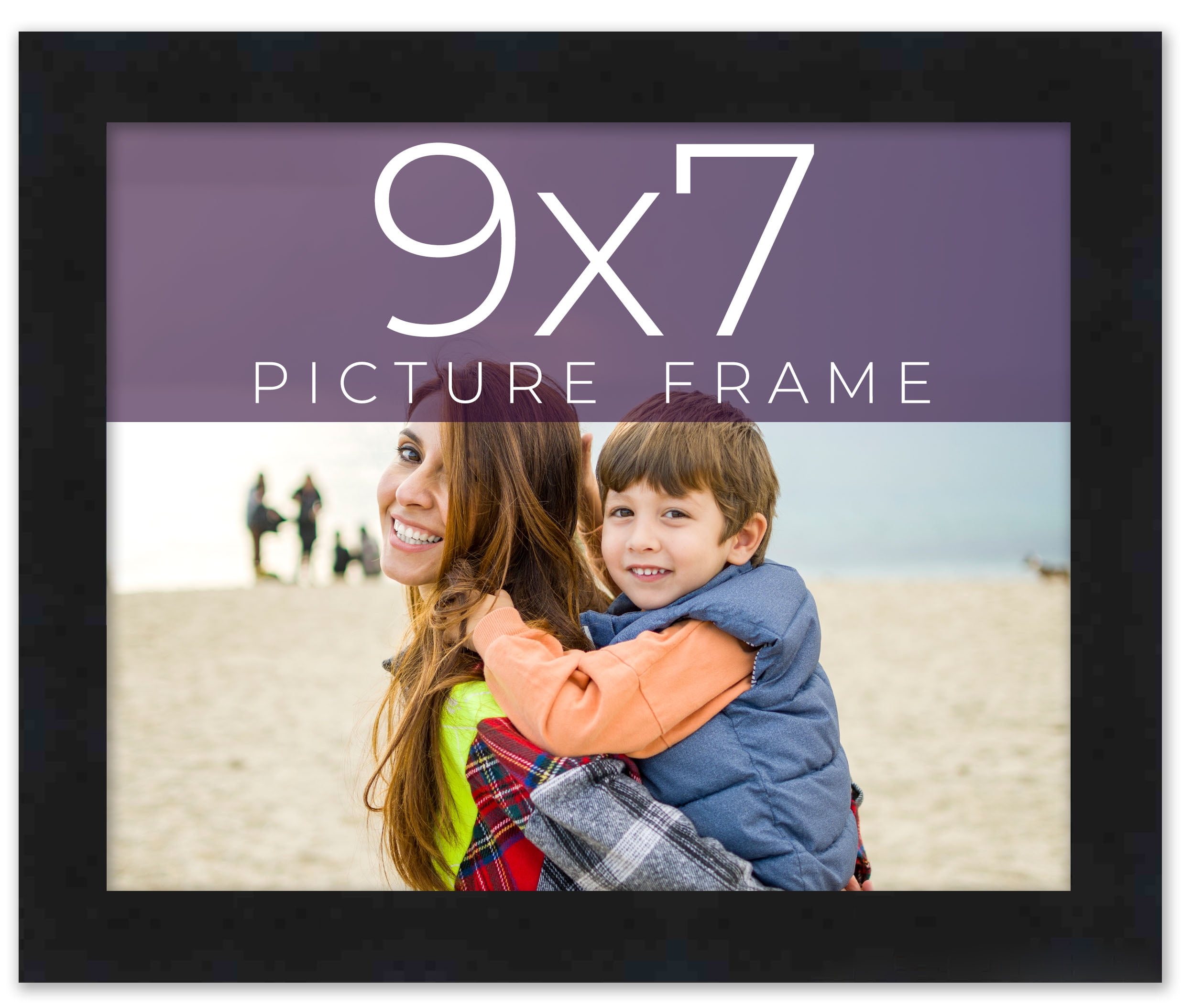 9x7 Frame Black Real Wood Picture Frame Width 0.75 inches | Interior ...