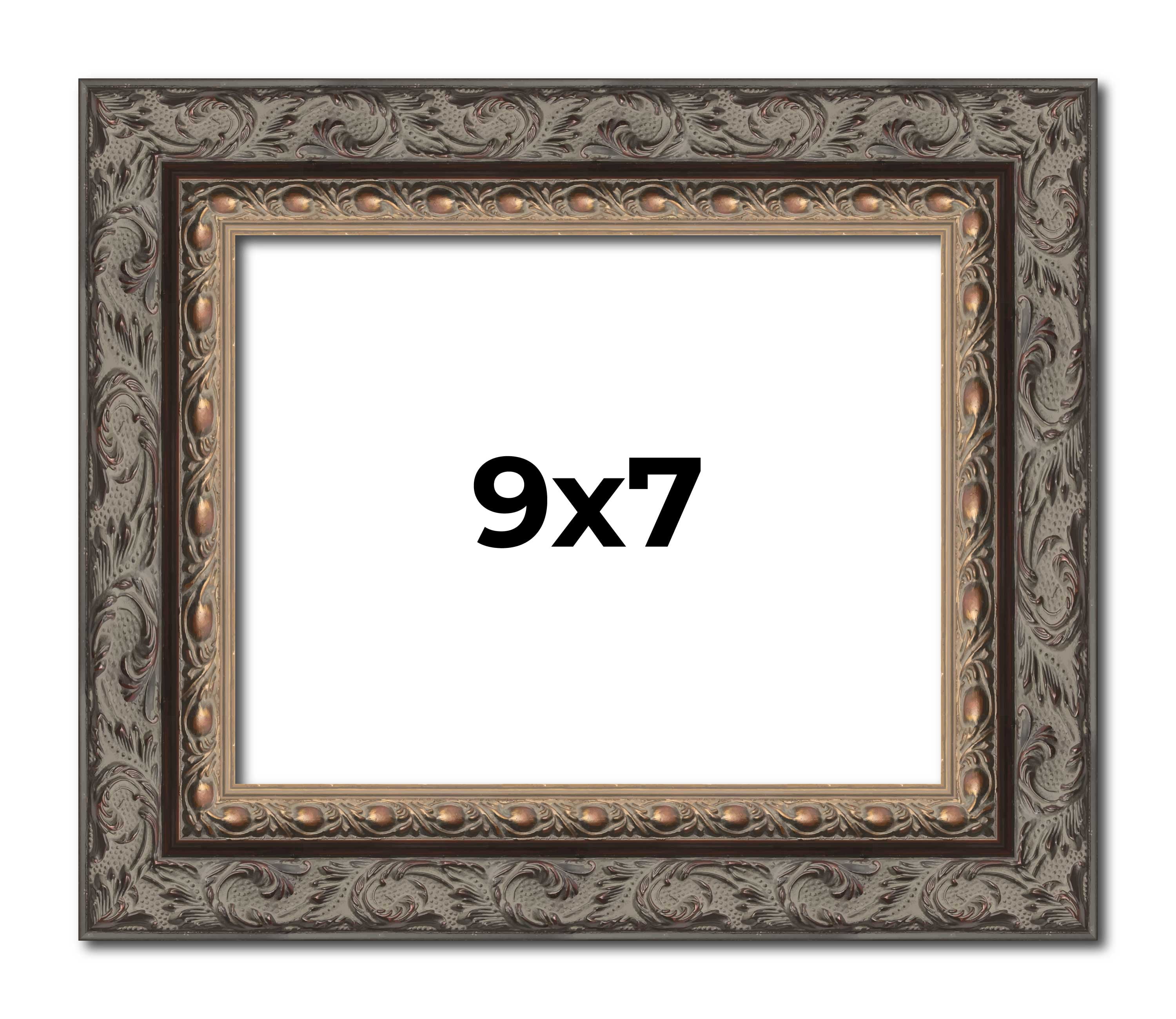 9x7 Frame Black Real Wood Picture Frame Width 2 inches | Interior Frame ...