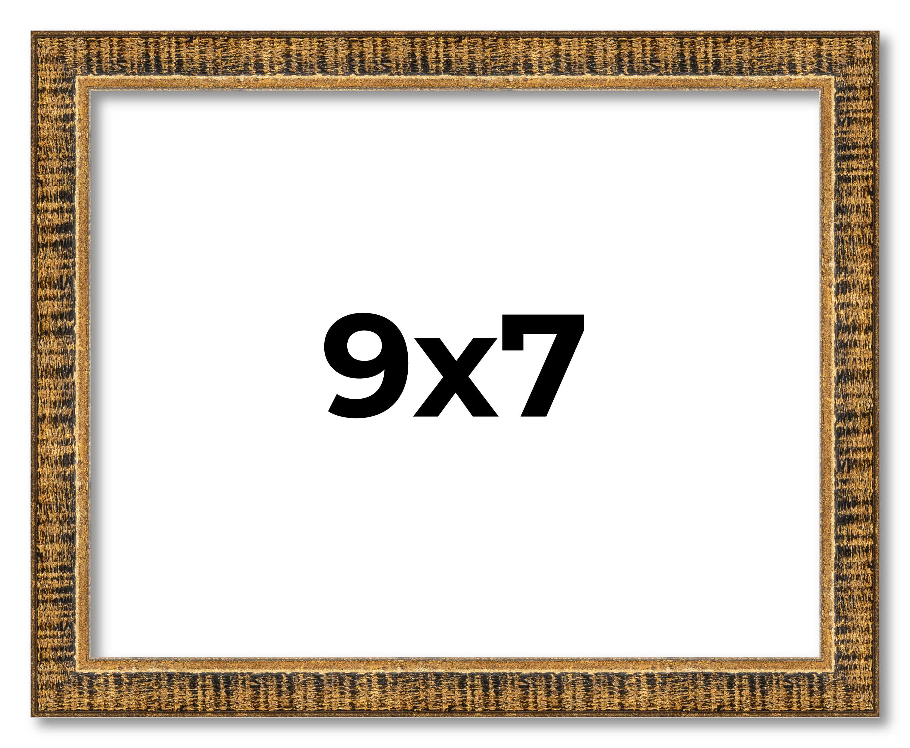 9x7 Frame Gold Solid Wood Picture Frame - Complete Modern Photo Frame ...