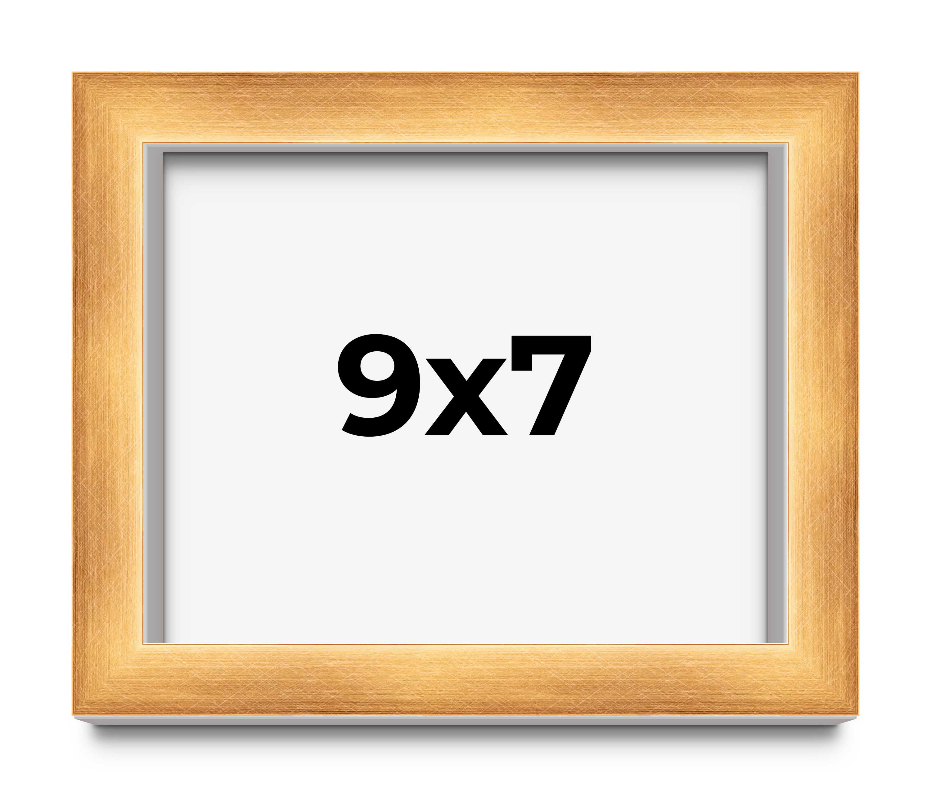 9x7 Shadow Box Bronze Cross-Brushed Display Frame | 1.625 Inches Deep ...
