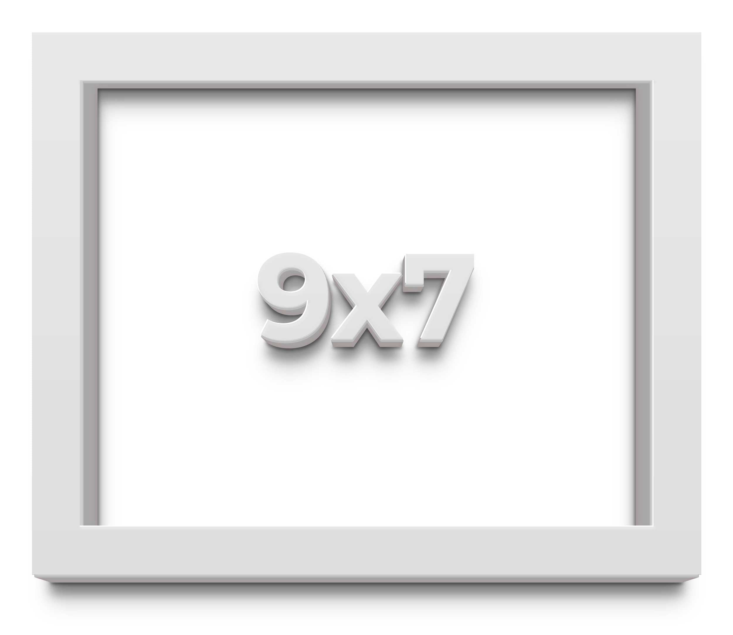 9x7 Shadow Box Frame White | 1 Inches Deep Real Wood Contemporary ...