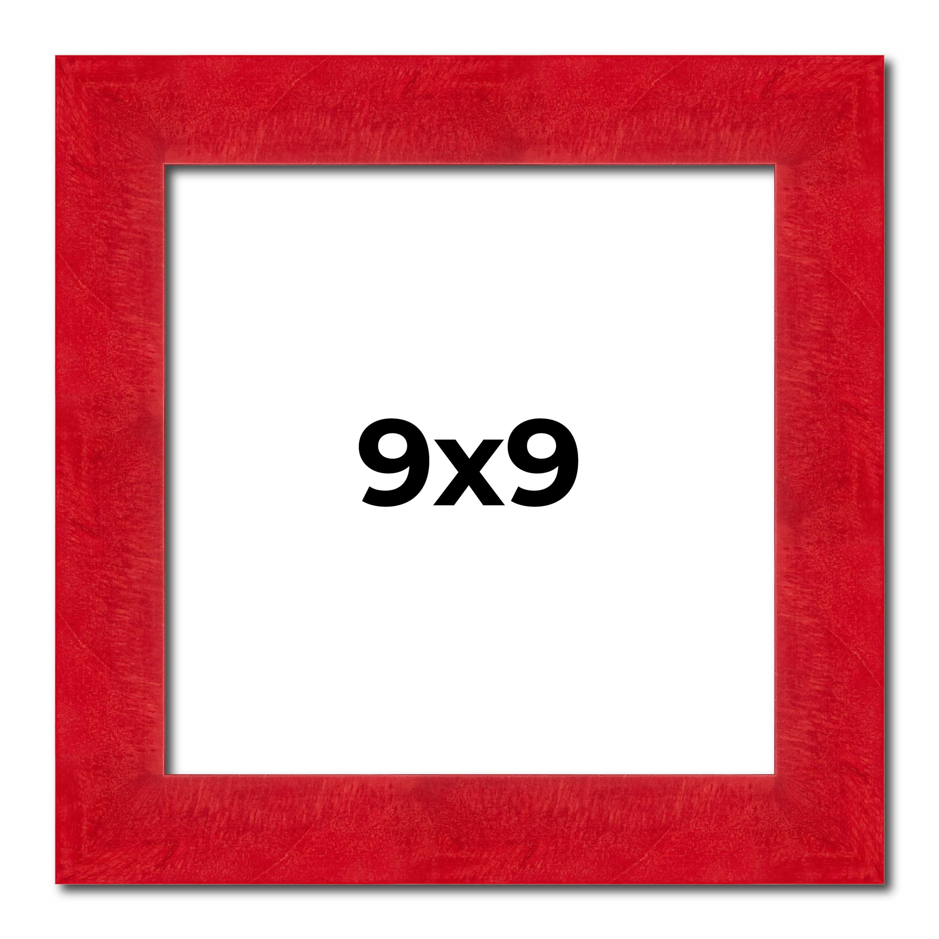 9x9 Frame Red Burl Solid Wood Picture Frame Width 1.75 Inches ...