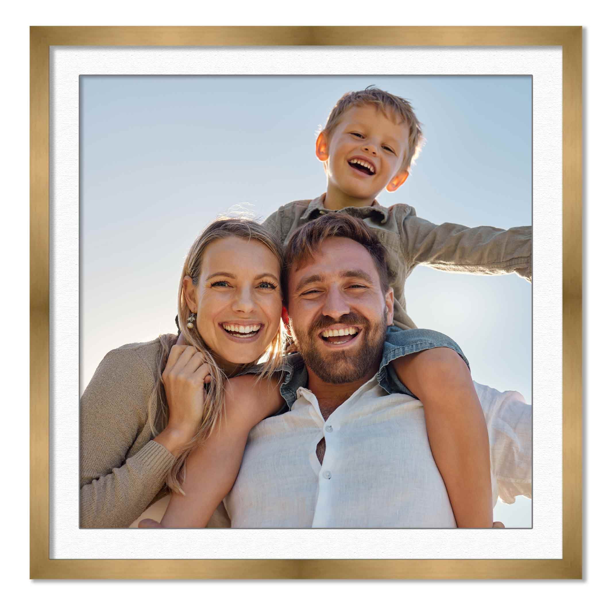 9x9 Frame with Mat - Bronze 12x12 Frame Wood Made to Display Print or ...