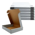9x9x2 Inches Shipping Boxes Set Of 25 White Corrugated Mailing ...