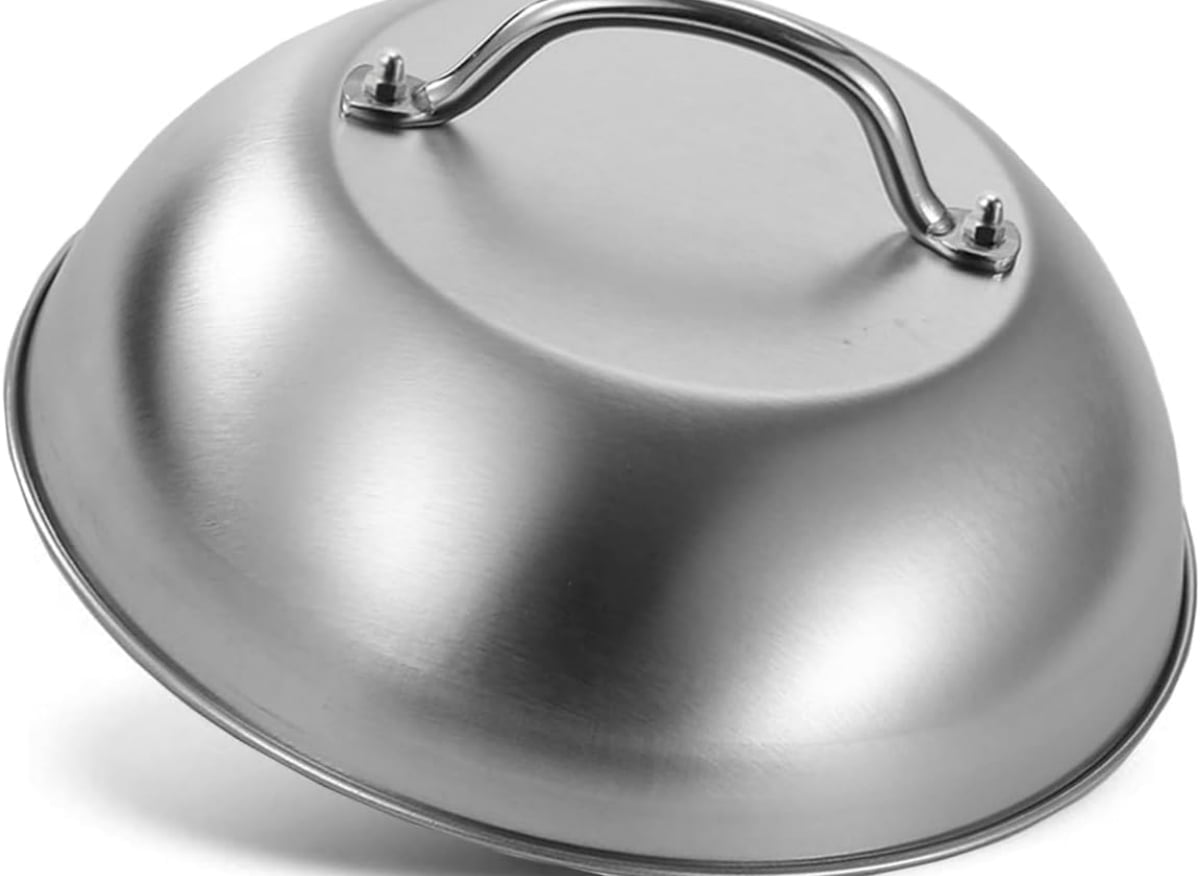 GIXUSIL 9x9x4In Silver Thick Griddle Lid,Commercial Grade Cooking Domes ...