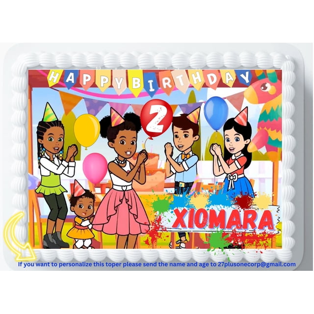 A 1/4 Gracie's corner Theme, Kids Birthday Edible Cake Topper ...
