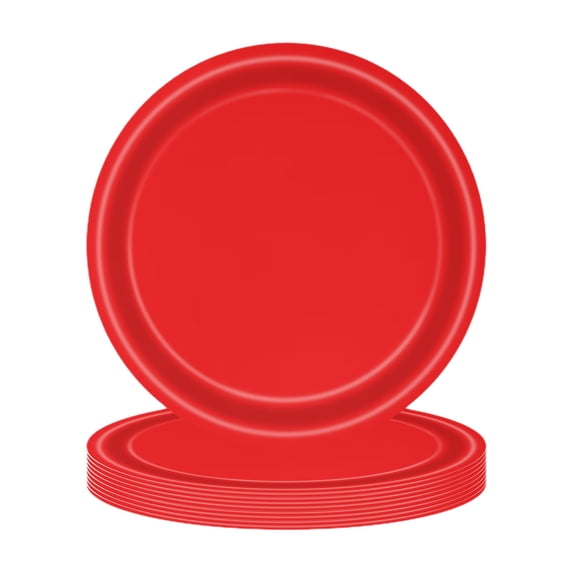 A 10-Pack Christmas Paper Plates Red Green Festive Tableware ...