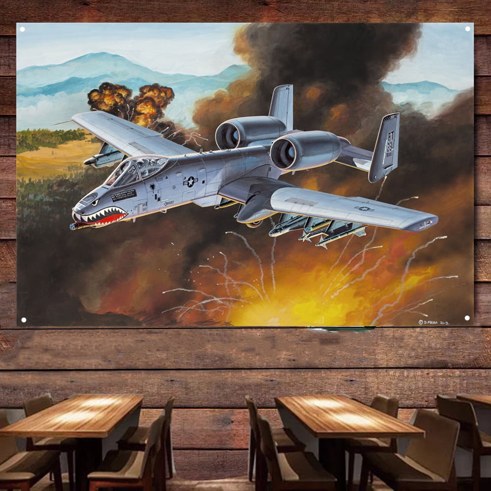 A-10 Thunderbolt II attack aircraft Fighter Jet Poster Canvas Painting ...