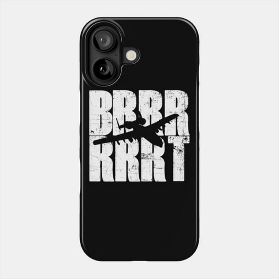 A-10 Warthog BRRRT Themed Case for iPhone 11,12,13,14,15,16,17 Military ...