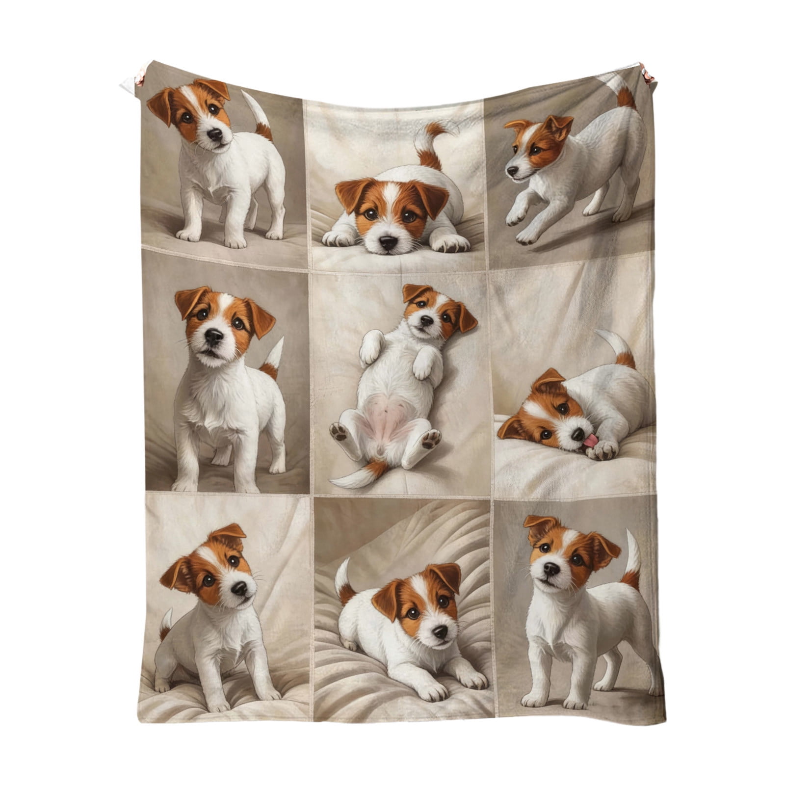 A 100X130Cm Flannel Blanket With Dog Print Large Plush Throw For Bed ...