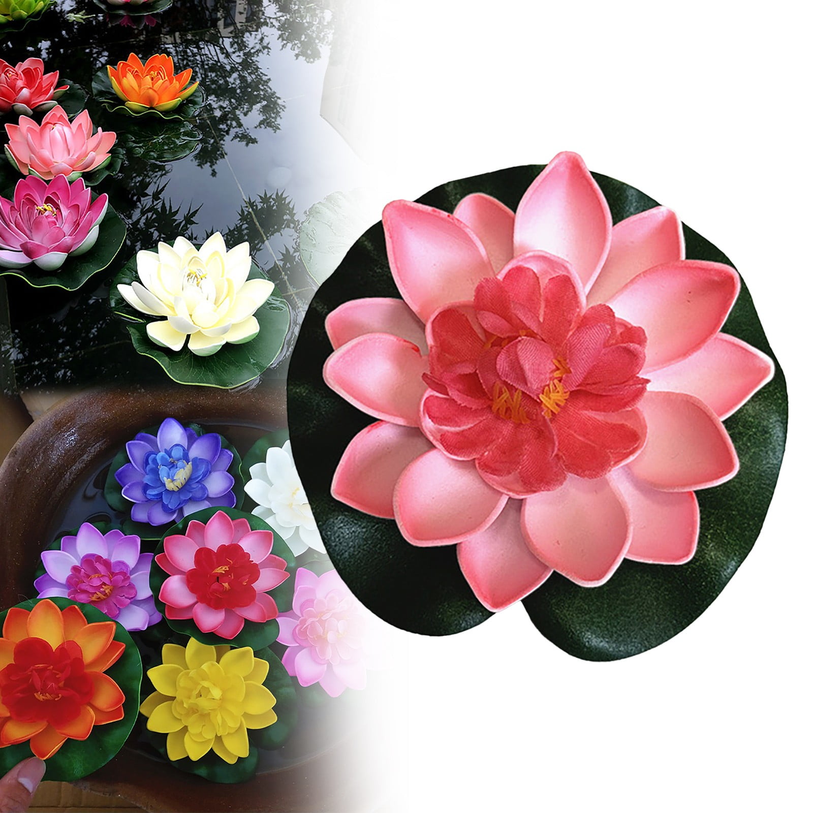 A 10Cm Artificial Lotus Clearance! 12 Pcs Artificial Floating Foam ...