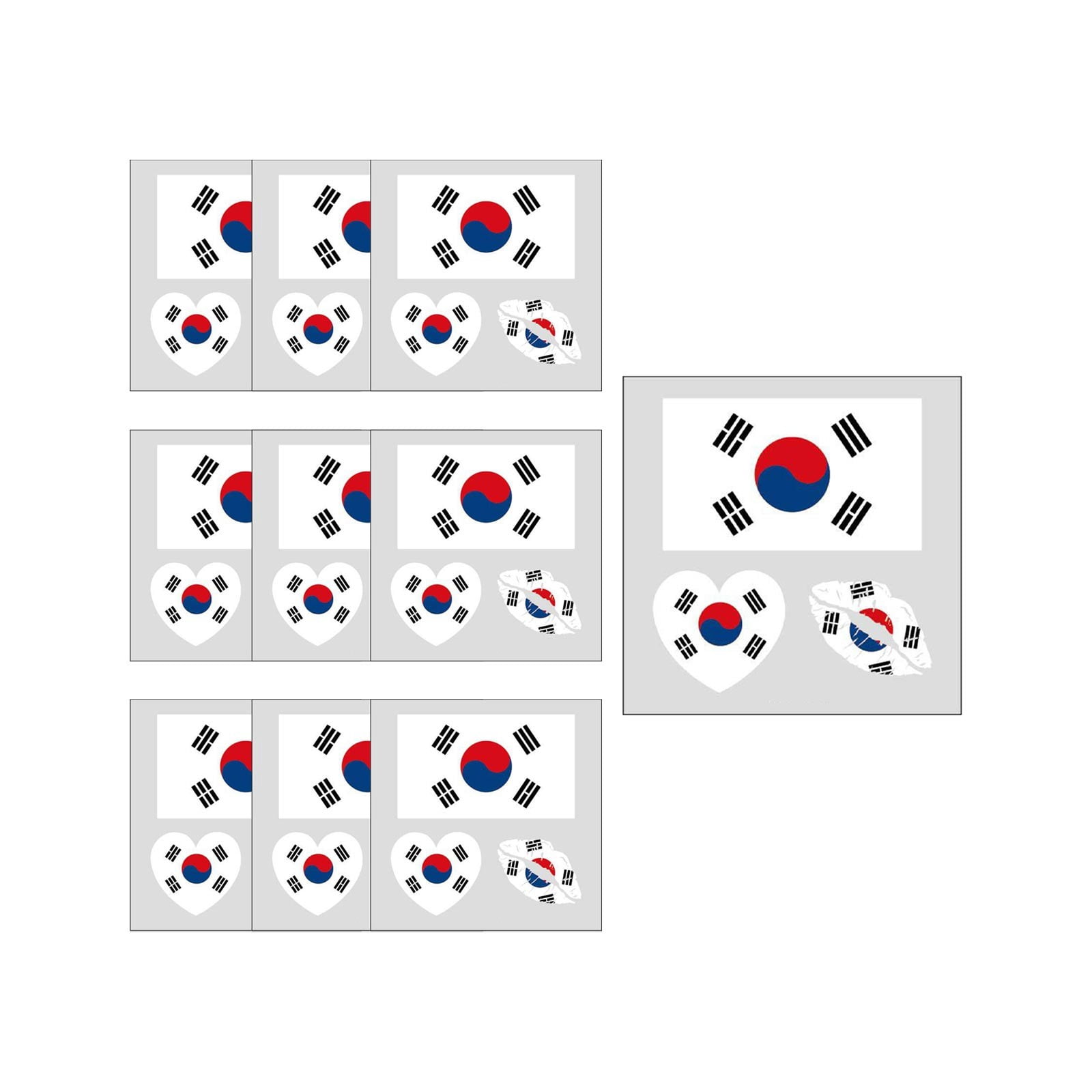 A 10Pcs Football Match Tattoos Stickers With Temporary Party Decal ...
