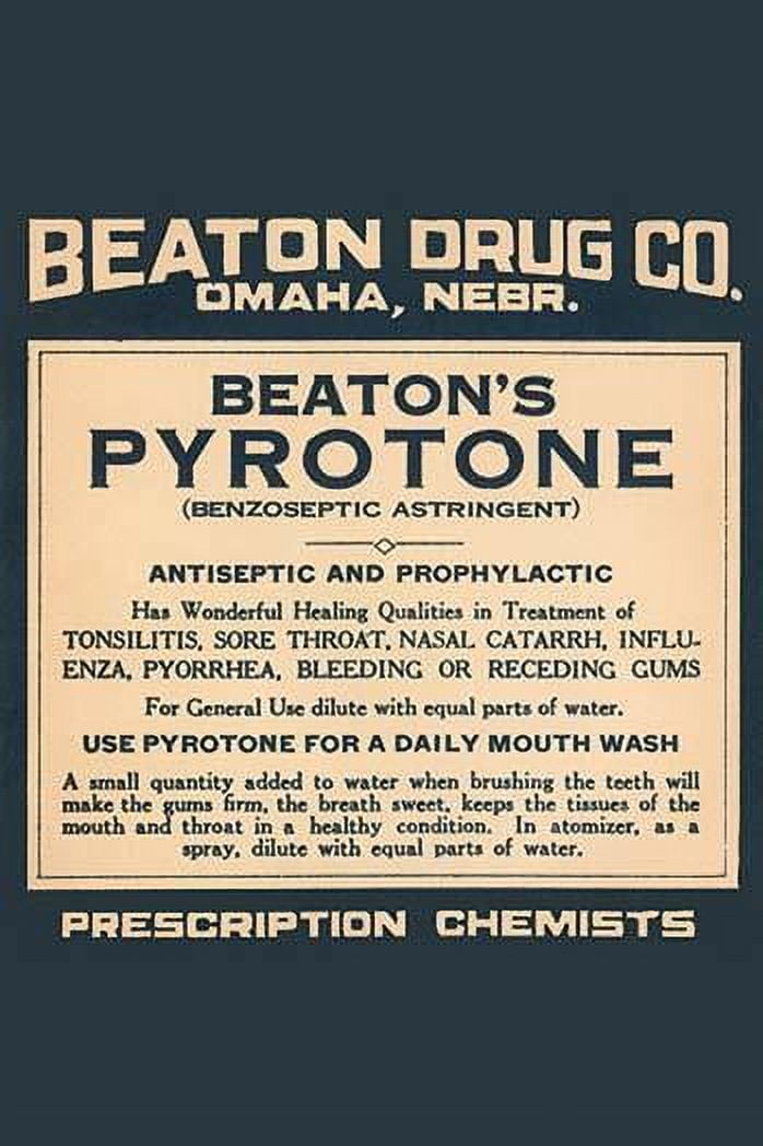 A 1920's pharmacy bottle label. Many of these were quack cures and the ...