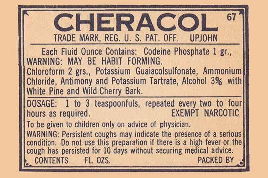 A 1920's pharmacy bottle label. Many of these were quack cures and the ...