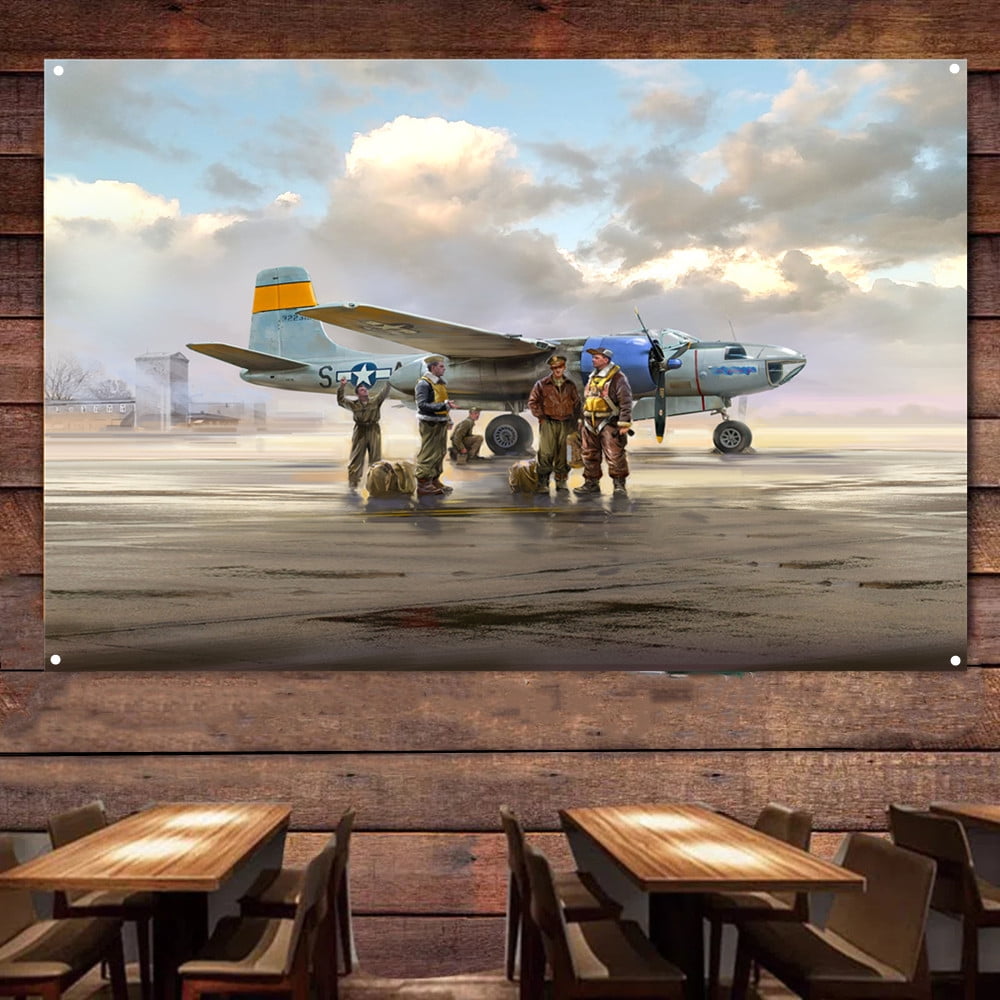 A-26C-15 Invader w USAF Pilots Fighter Poster Wall Chart - 38" x 57" HD ...