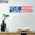 A 2D flat rectangular aluminum sign. Theme "GOD BLESS AMERICA". For ...