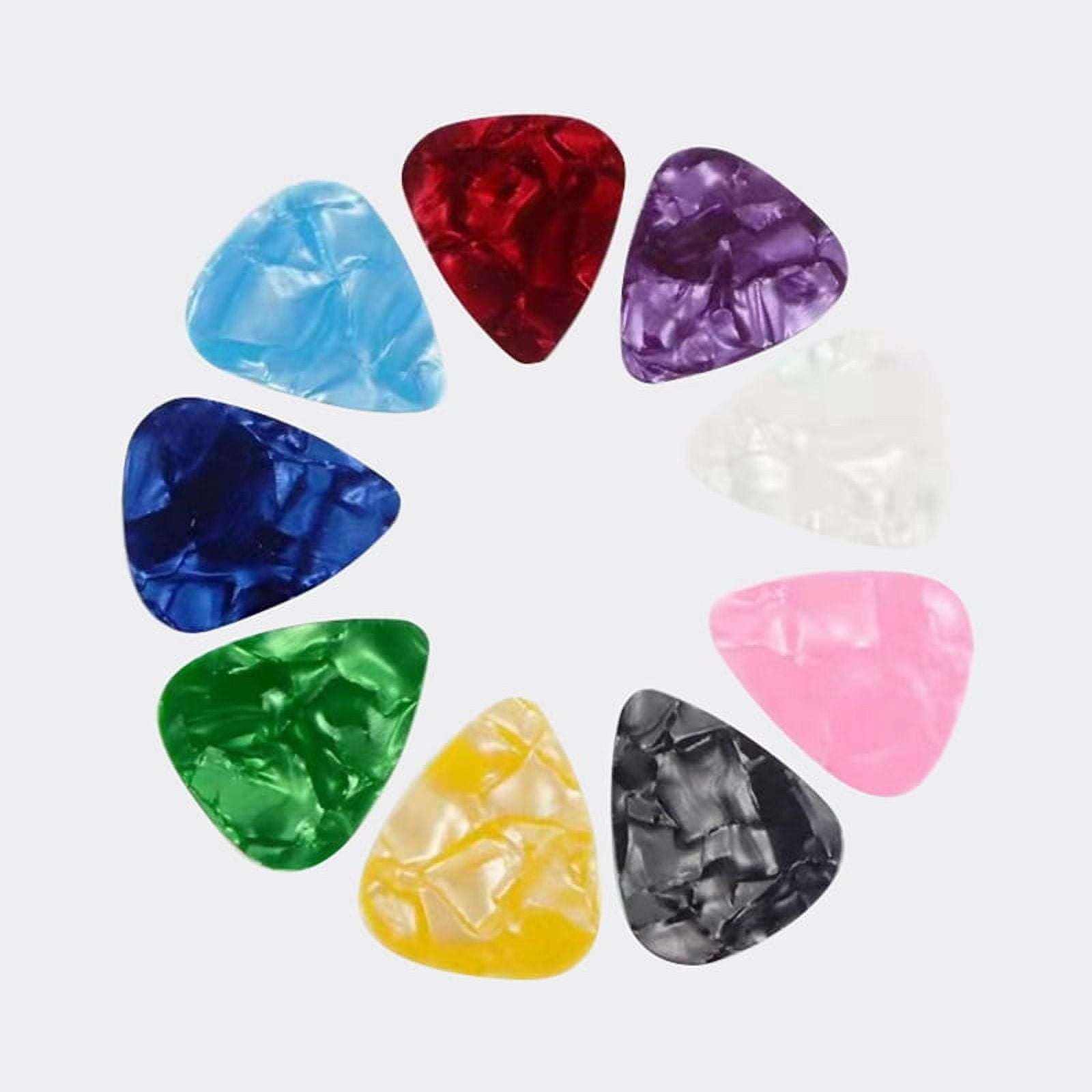 A 30Pcs Guitar Picks Plectrums Celluloid 0.46 0.71 0.96mm Colorful ...