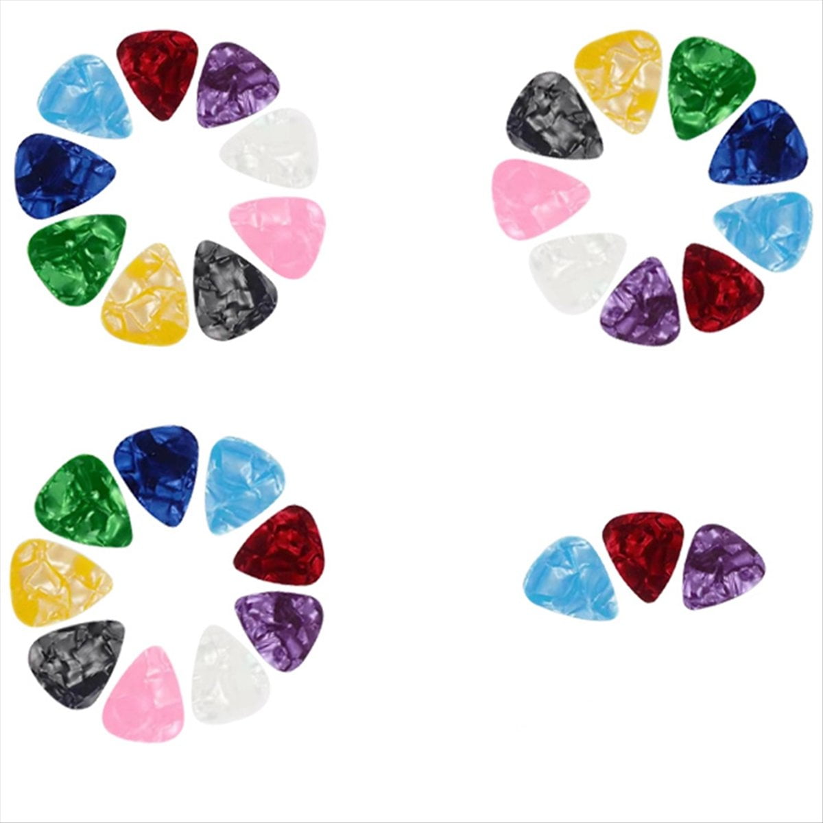 A 30Pcs Guitar Picks Plectrums Celluloid Guitar Picks 0.46 0.71 0.96mm ...