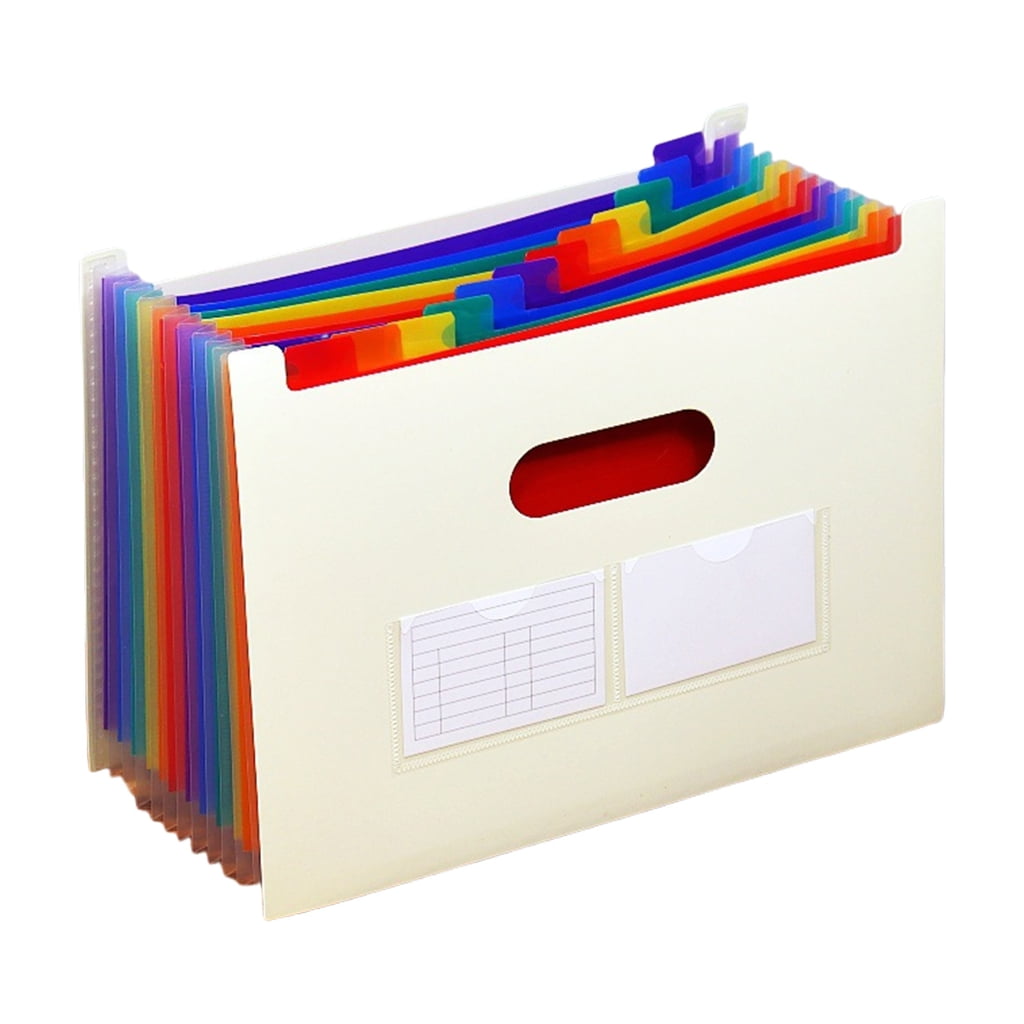 A 4 Accordions File Storage Box Multi-Layer Document Folder Expanding ...