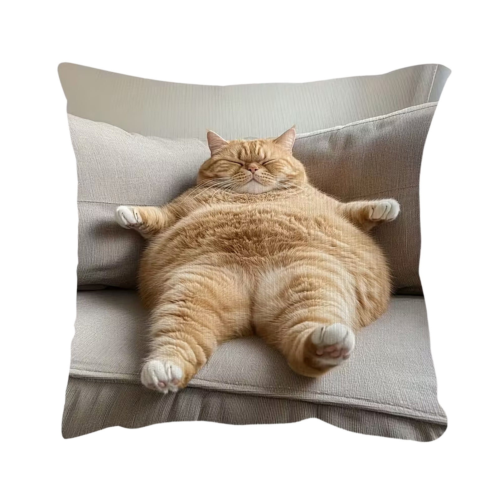 A 45X45Cm Animal Series Faux Embroidery Pillow Cover, Cute Cat Dog Deer ...