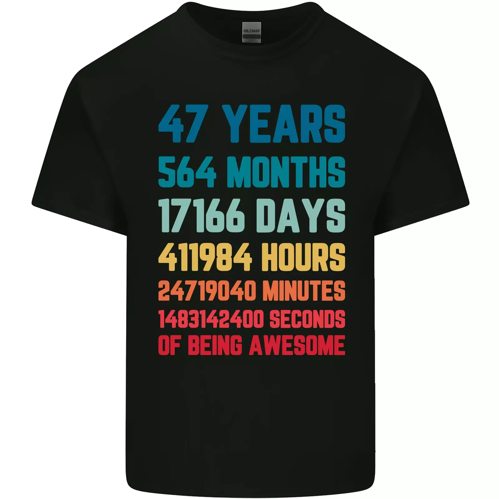 A 47th Birthday A 47 Year Old Funny And Slogan And Graphic Design Print ...