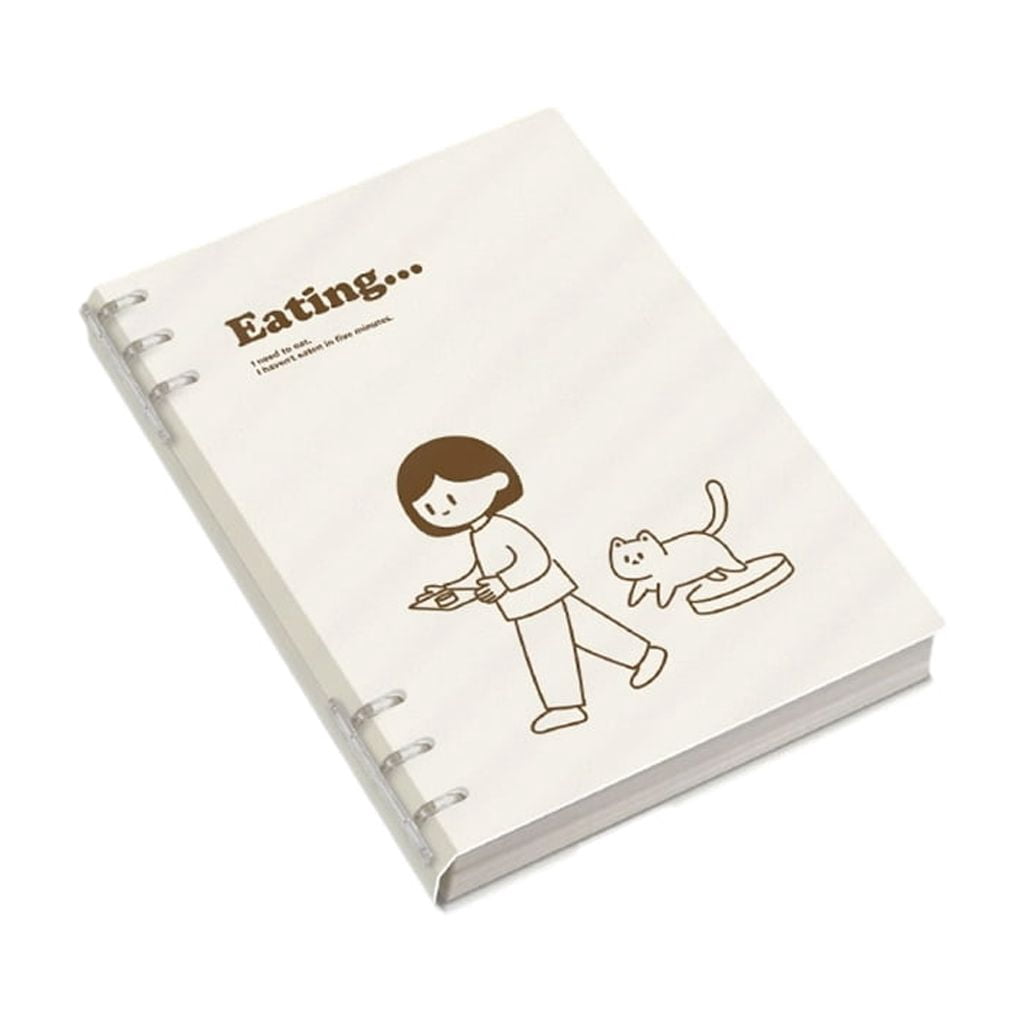 A 5 B5 Notebook Detachable Pages Smooth Writing Paper Paper Rings Bound ...