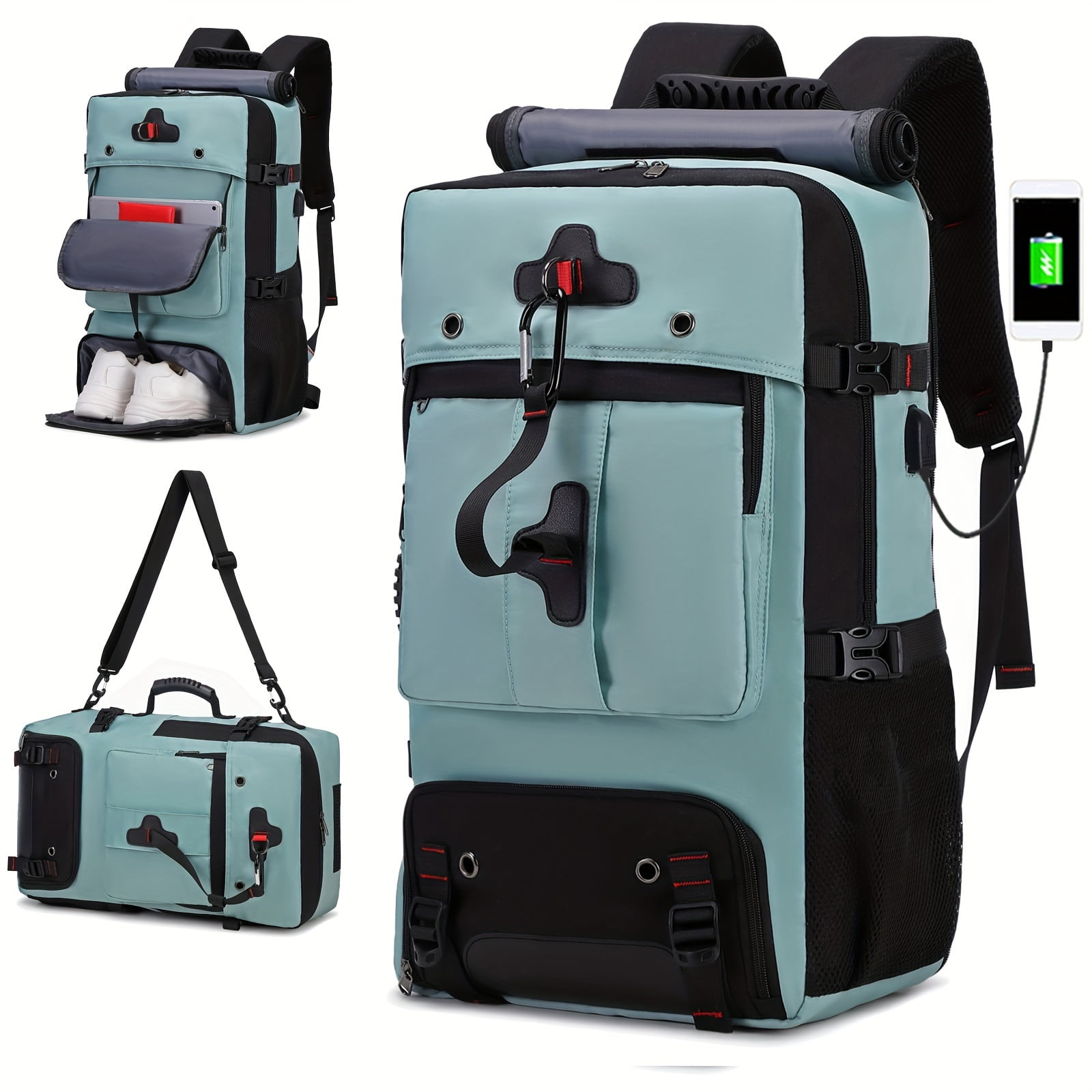A 50L Large Capacity Hiking Backpack, Outdoor Camping Backpack ...