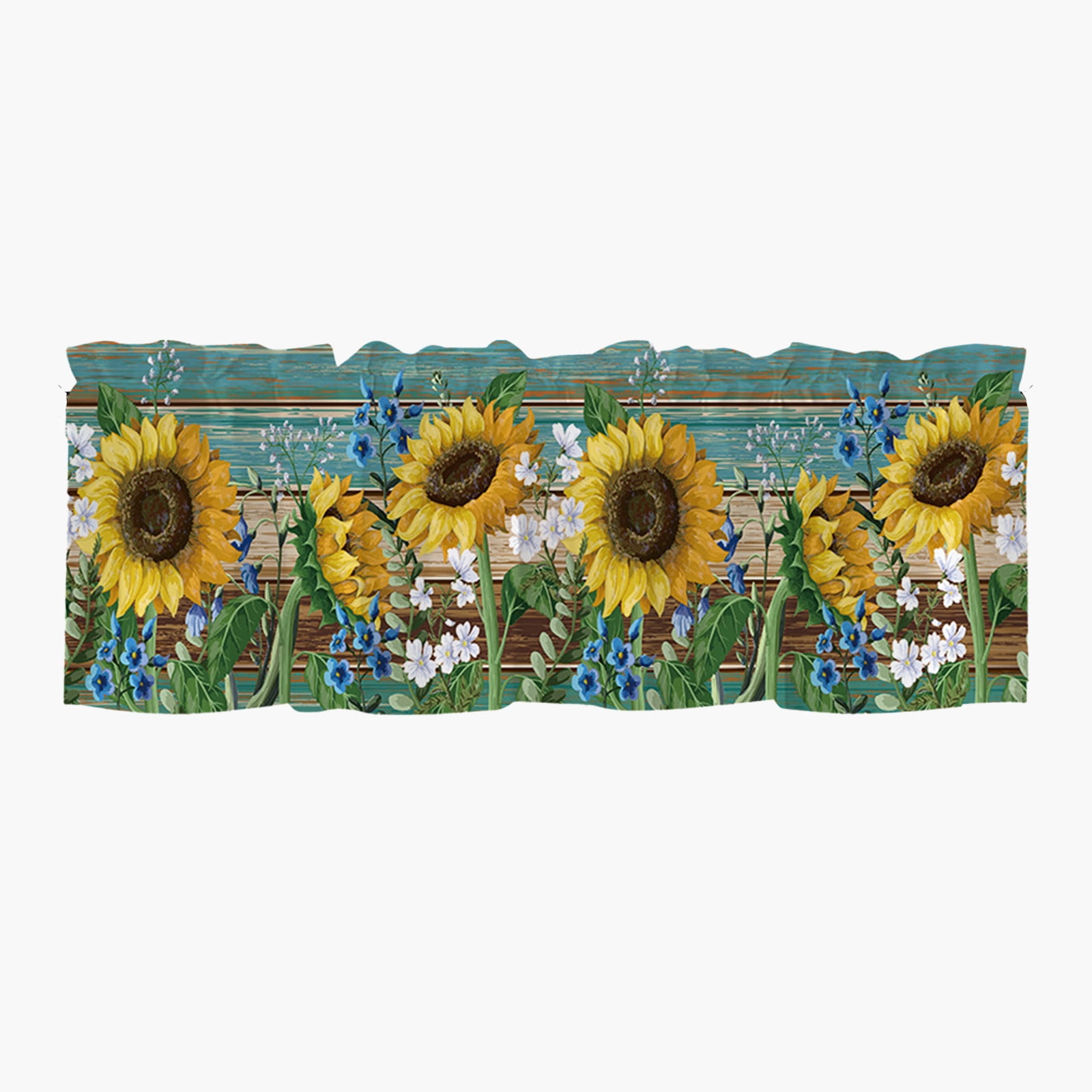A-546 B Cottage Window Valance With Sunflower Pattern For Kitchen ...