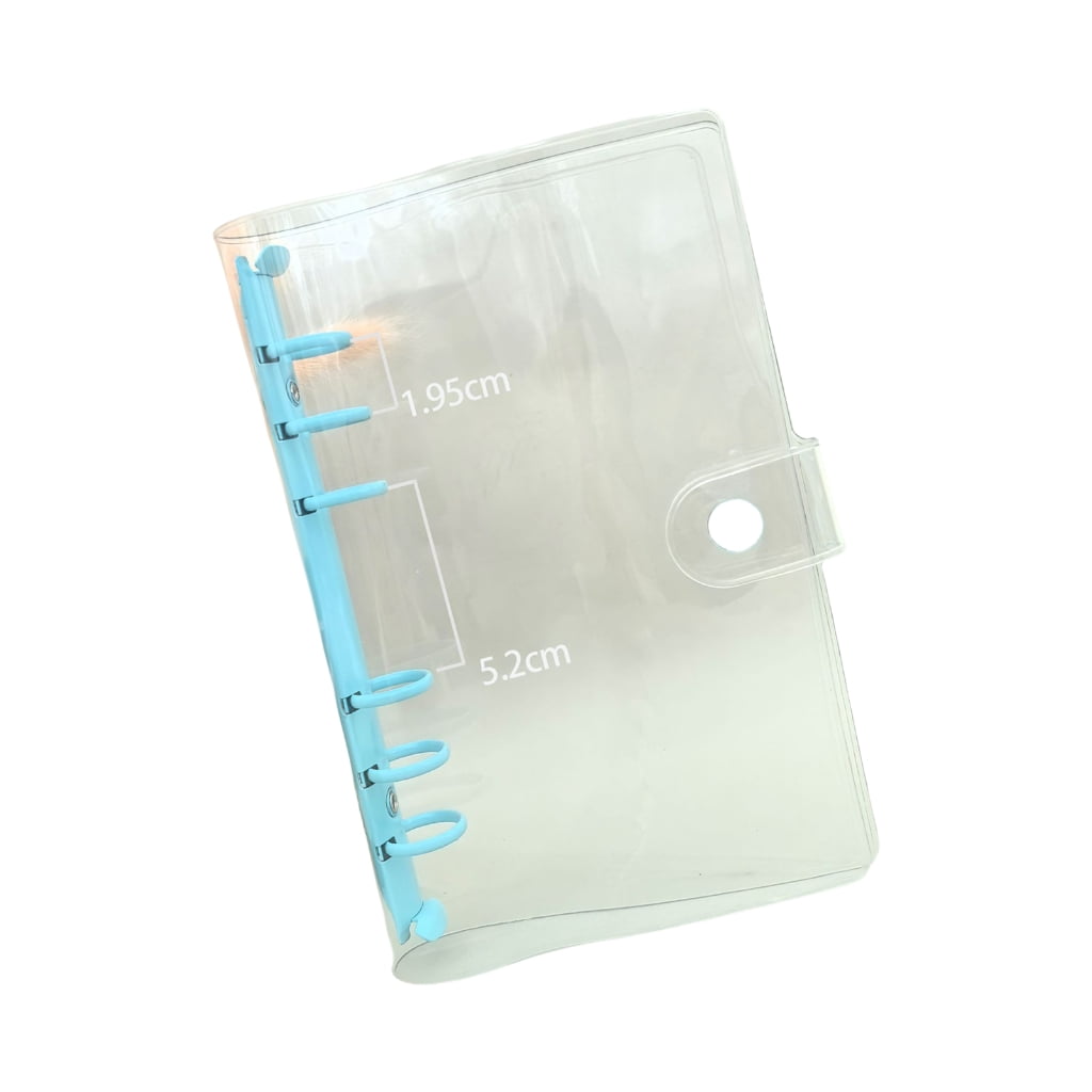 A 6 Binder with Snap Button 6 Rings Binder Clear Soft Notebook Cover ...