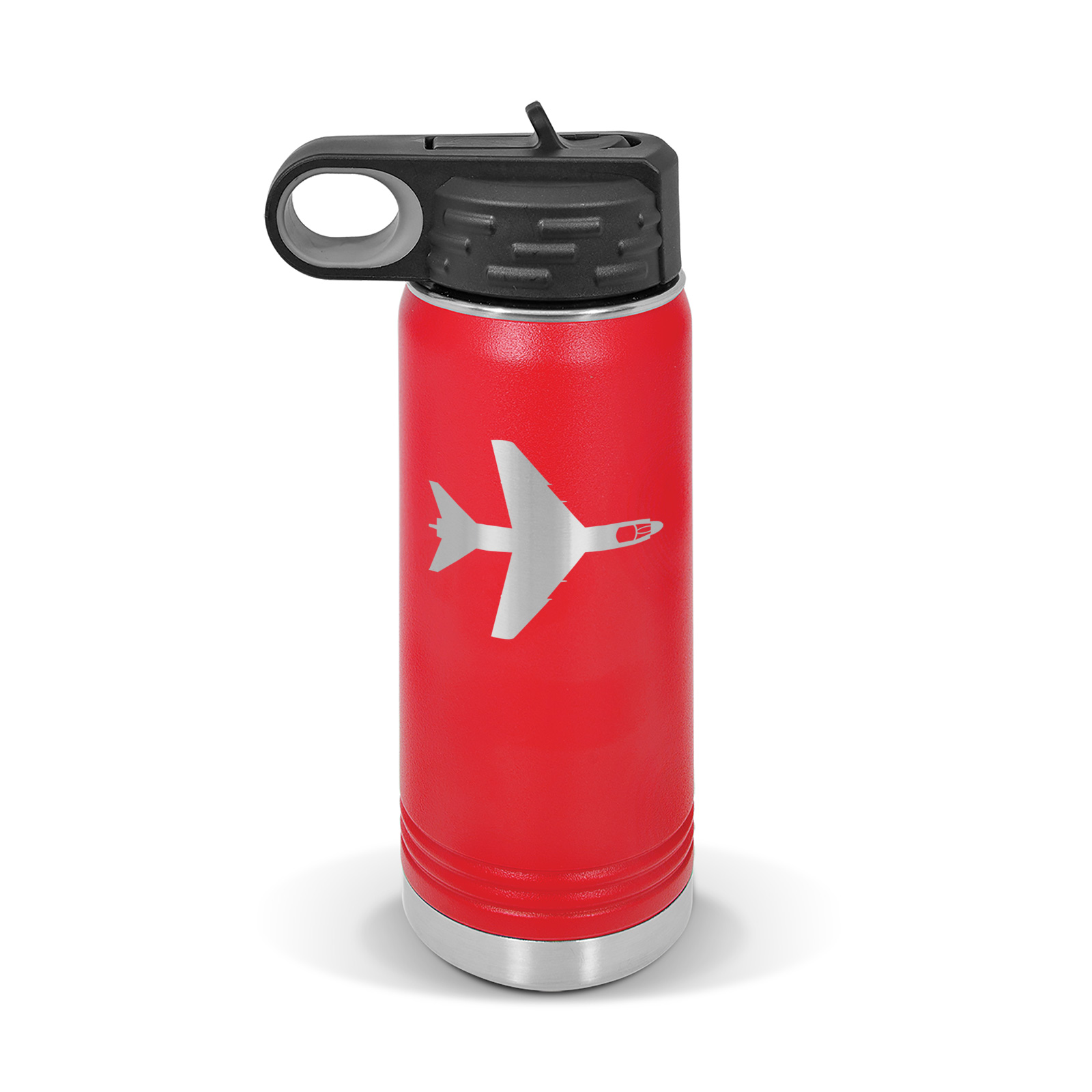 A-7 Corsair II Topview Water Bottle 20 oz - Laser Engraved w/ Flip Top ...