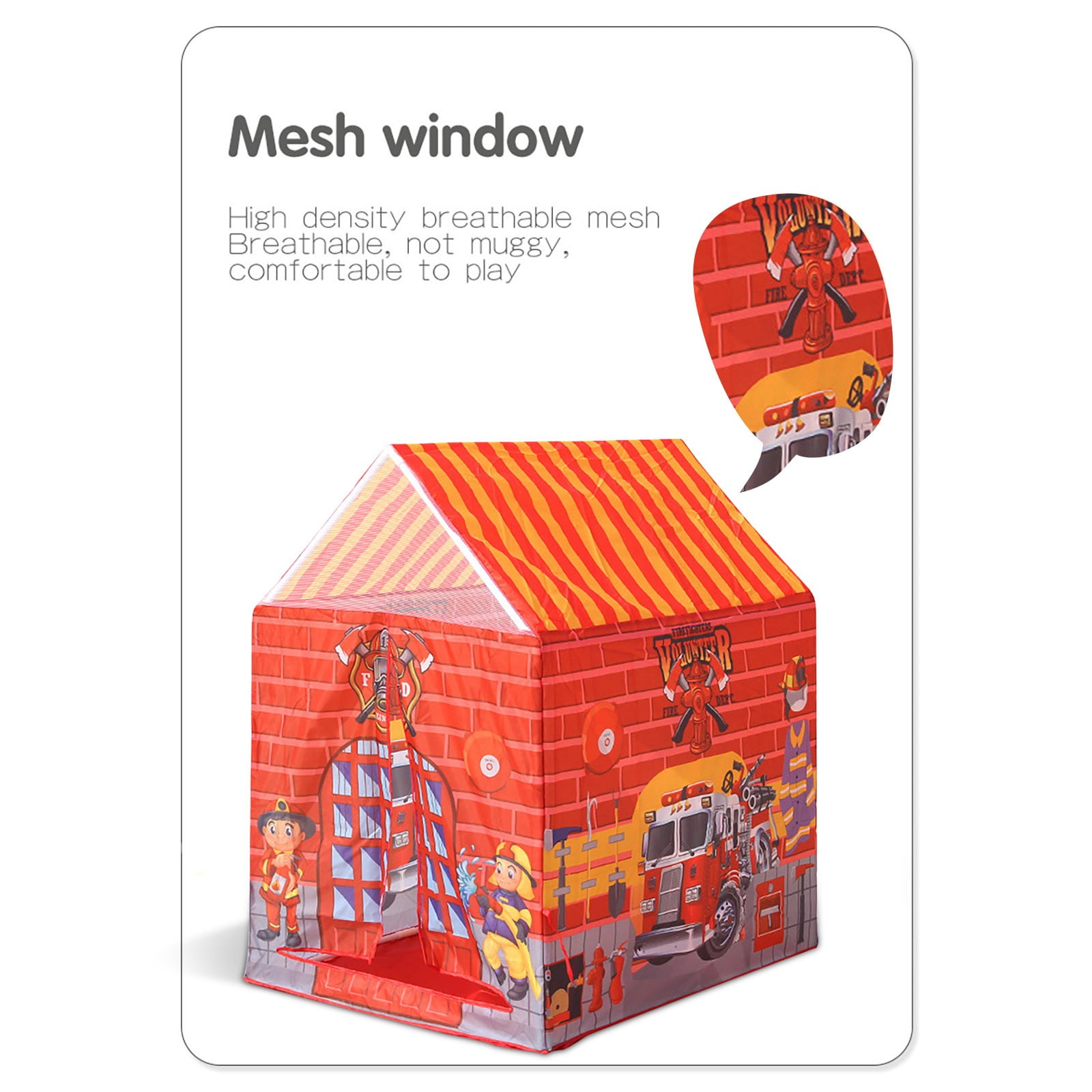 A-854 Boy Girl Fire Station Childrens Diy Tent Play Tent Kids Pretend ...