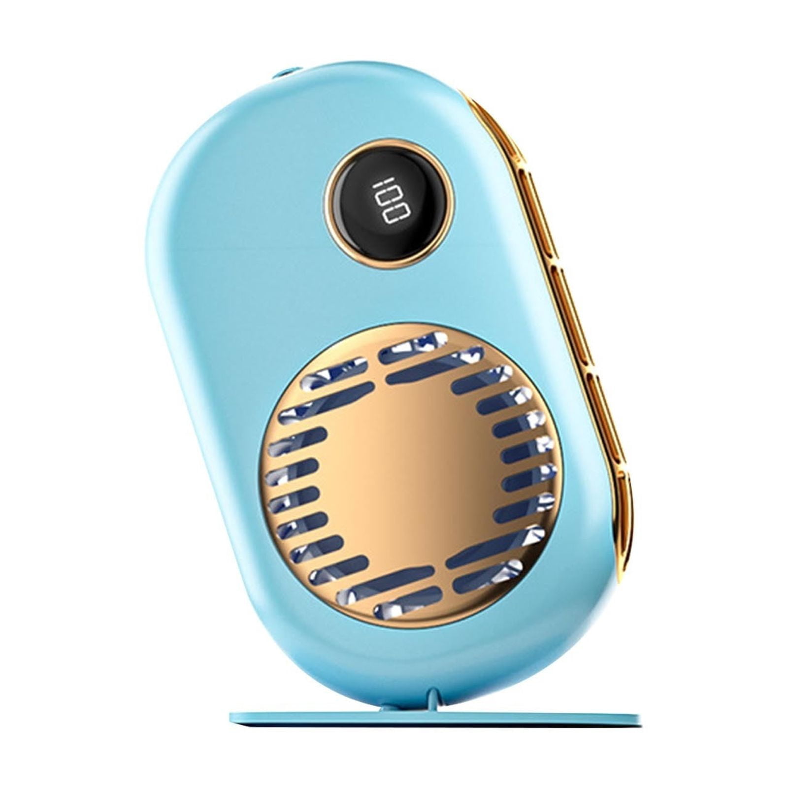 A-937 Blue Handheld Neck Fan 100 Speed Adjustable Usb Rechargeable ...