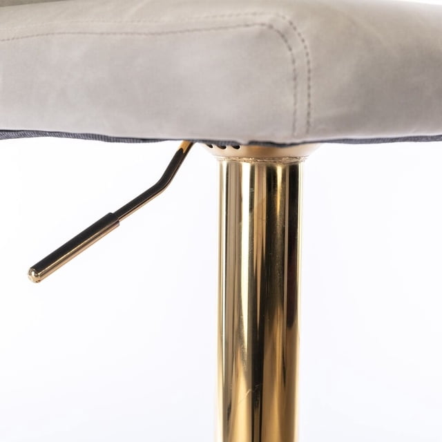 A&A Furniture Swivel Barstools Adjustable Height, Modern PU Upholstered ...