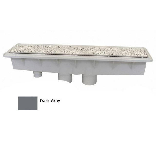 A&A Manufacturing AVSC Dual Suction Pebble Top Channel Drain Dark Gray ...