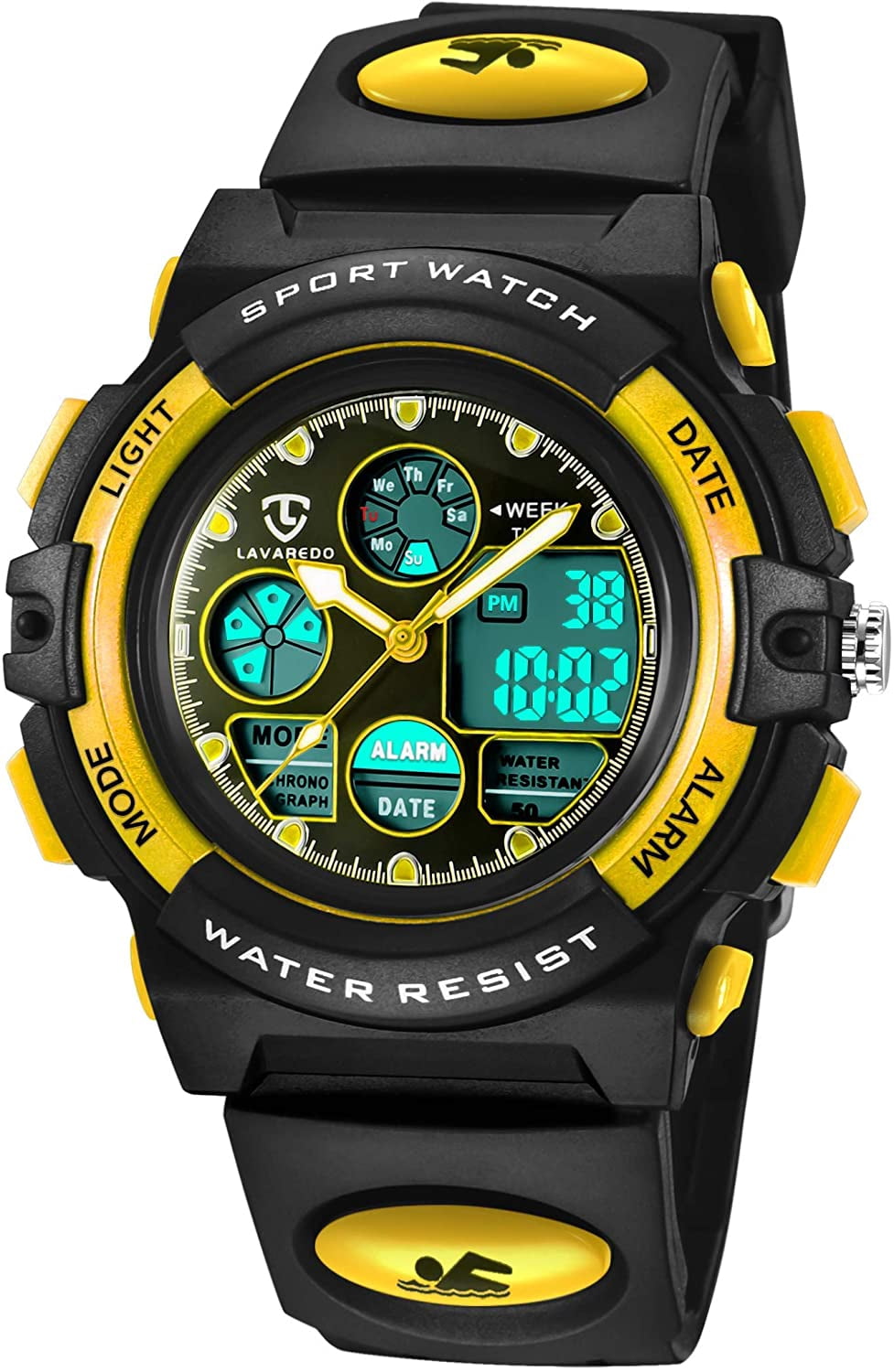 Kids Digital Watch Sports Waterproof Wristwatch with LED/Alarm ...