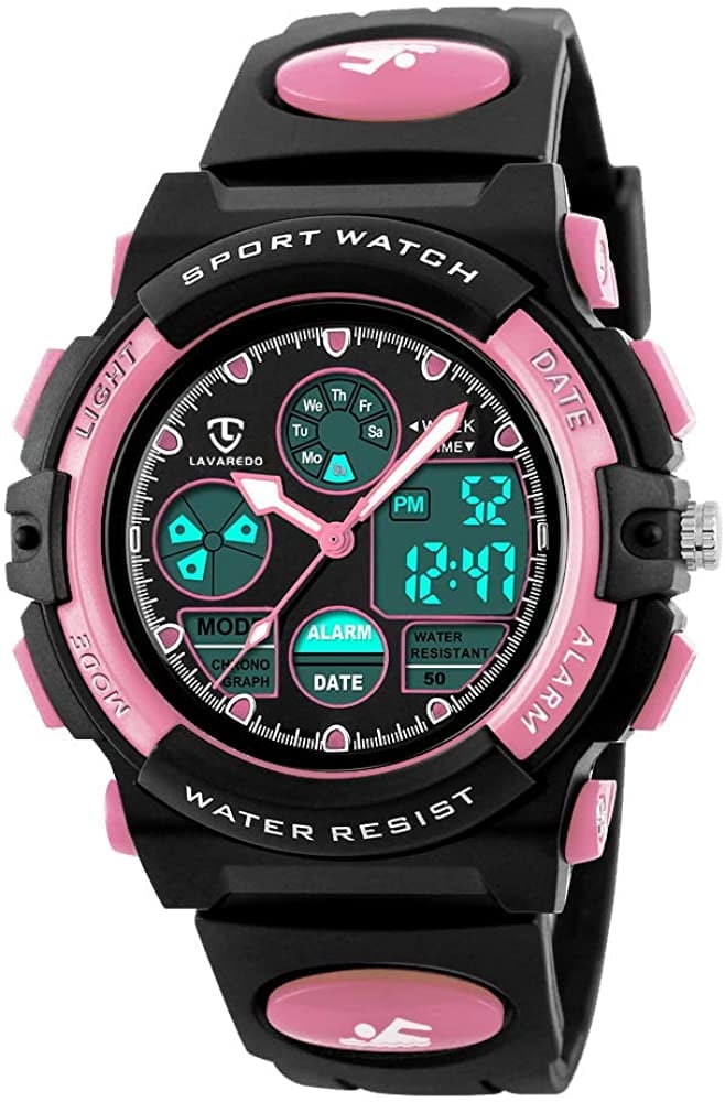 Kids Digital Watch Sports Waterproof Wristwatch with LED/Alarm ...