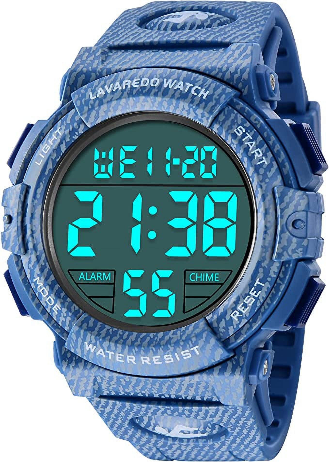 A ALPS Men’s Digital Watches 50M Waterproof Sport Wristwatch with LED ...
