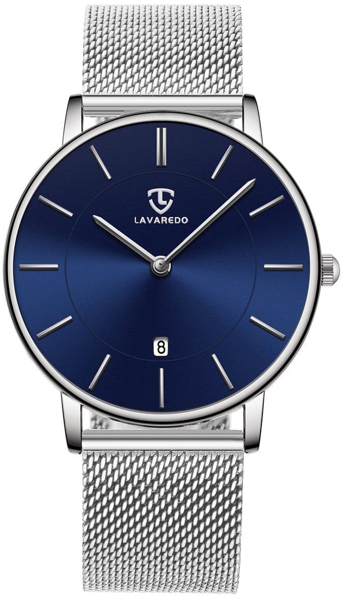 ALPS Men's Ultra-Thin Minimalist Analog Watch with Stainless Steel ...