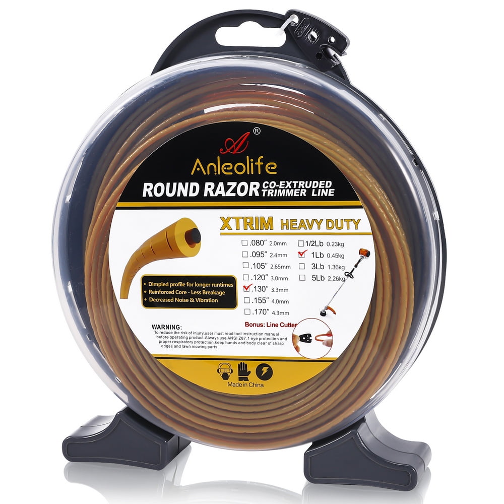 A ANLEOLIFE 1-Pound Heavy Duty Round .130-Inch-by-152-ft Trimmer Line ...