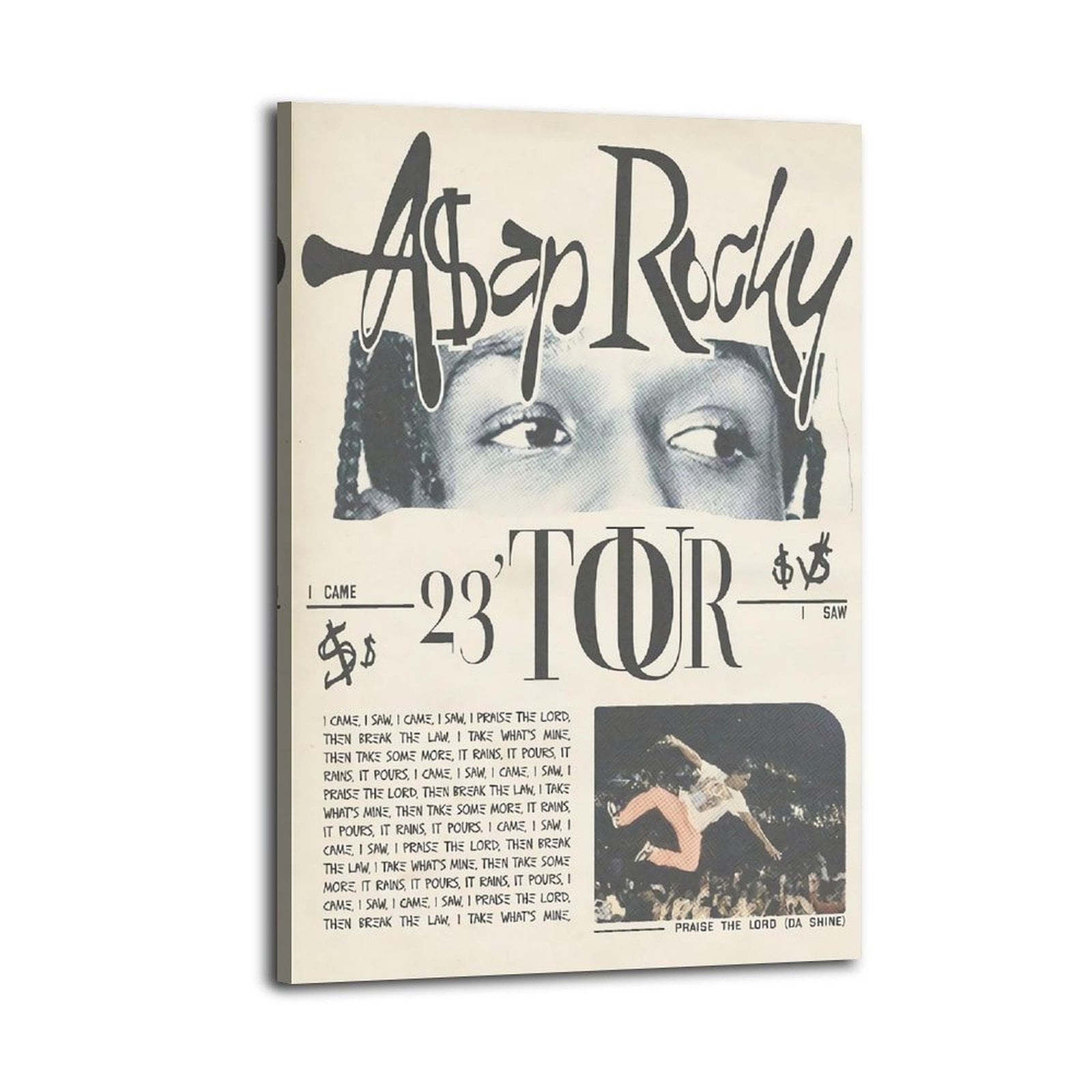 A$AP Poster Rocky Praise The Lord (Da Shine) Music Canvas Modern Poster ...