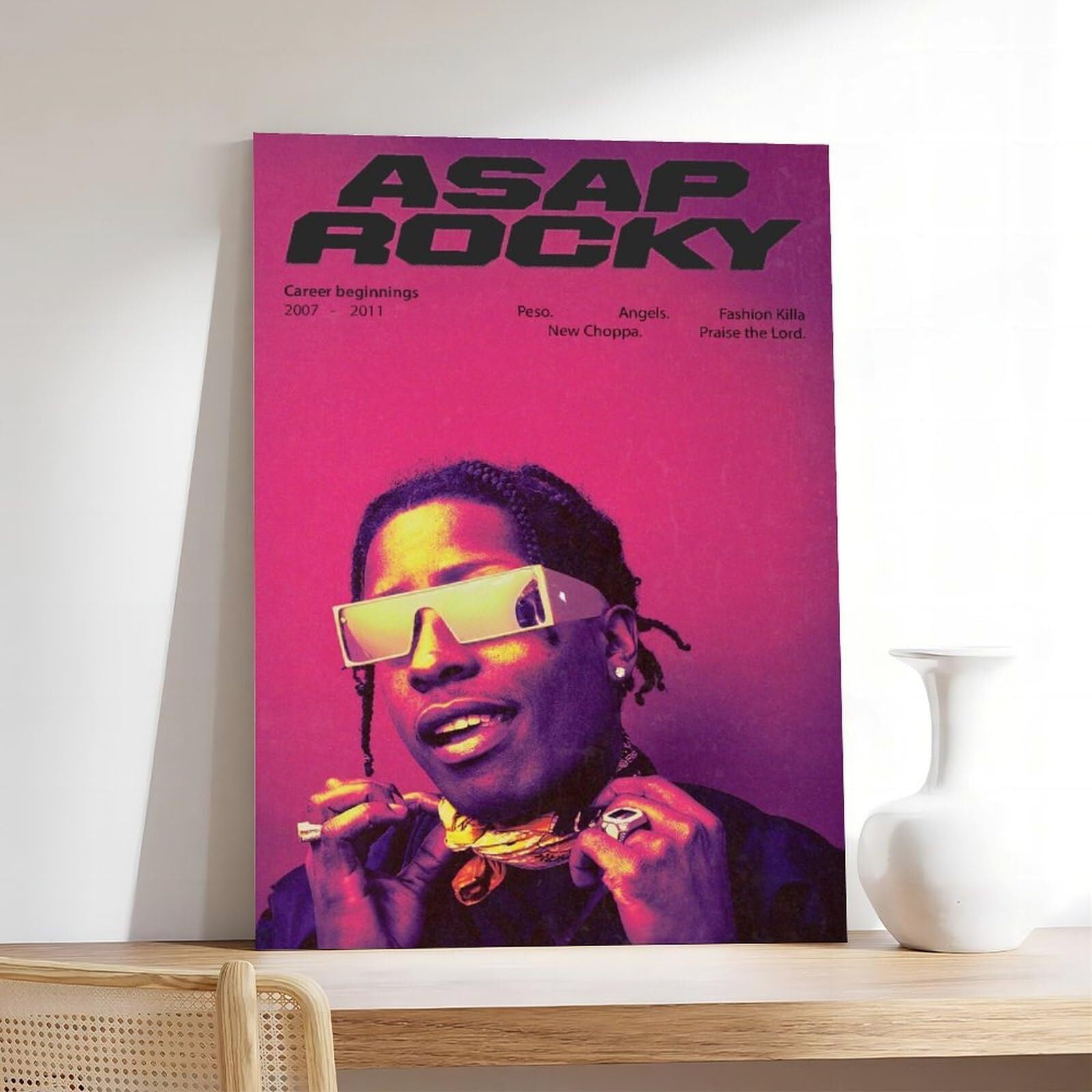 A$AP Poster Rocky RAP HD Print Music Canvas Posters for Room Aesthetic ...