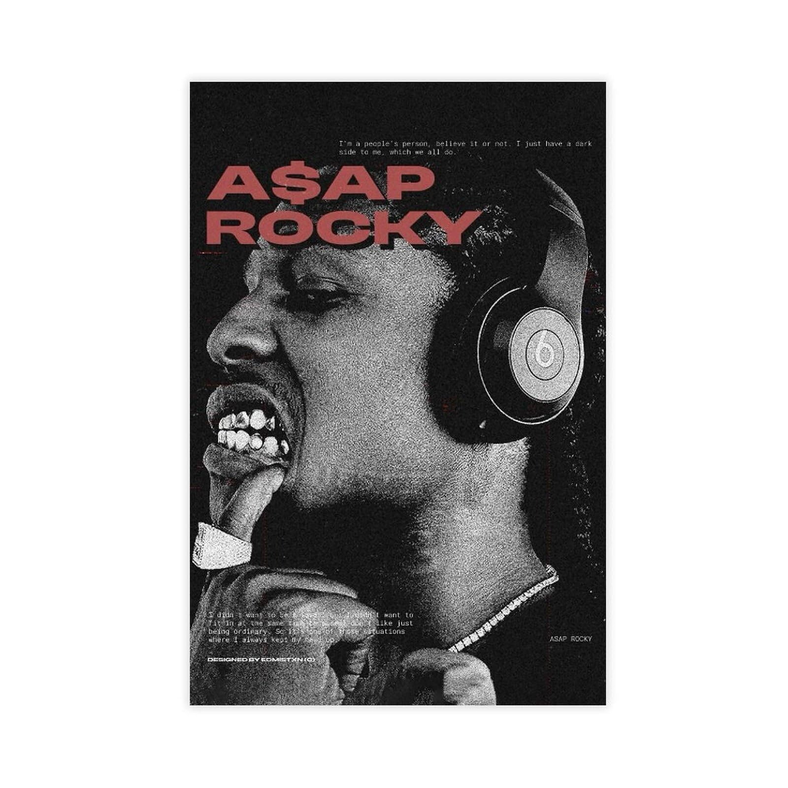 A$AP Poster Rocky RAP HD Print Music Canvas Posters for Room Aesthetic ...