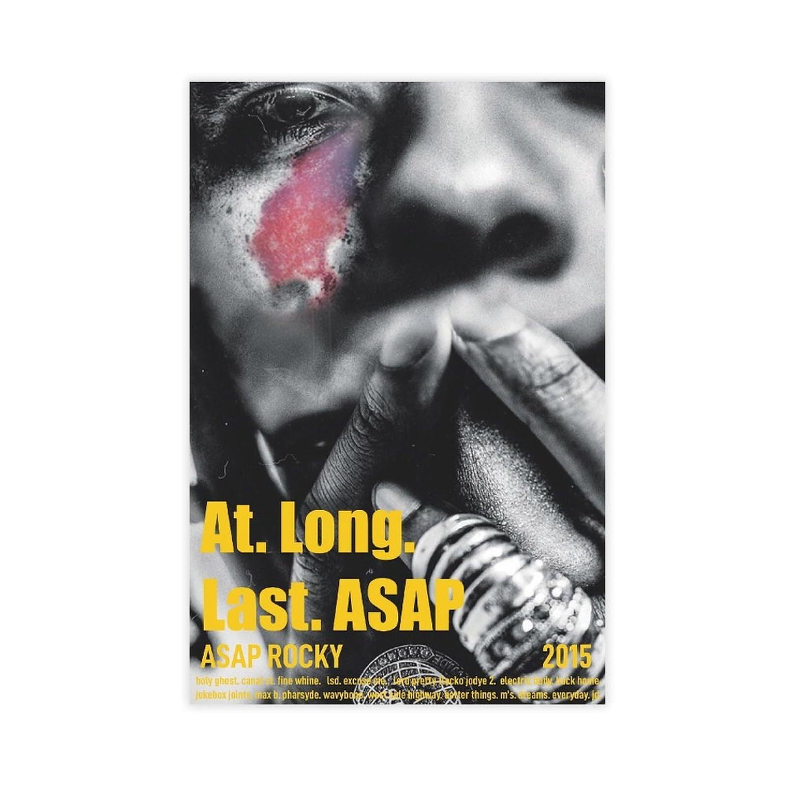 A$AP Poster Rocky RAP HD Print Music Canvas Posters for Room Aesthetic ...