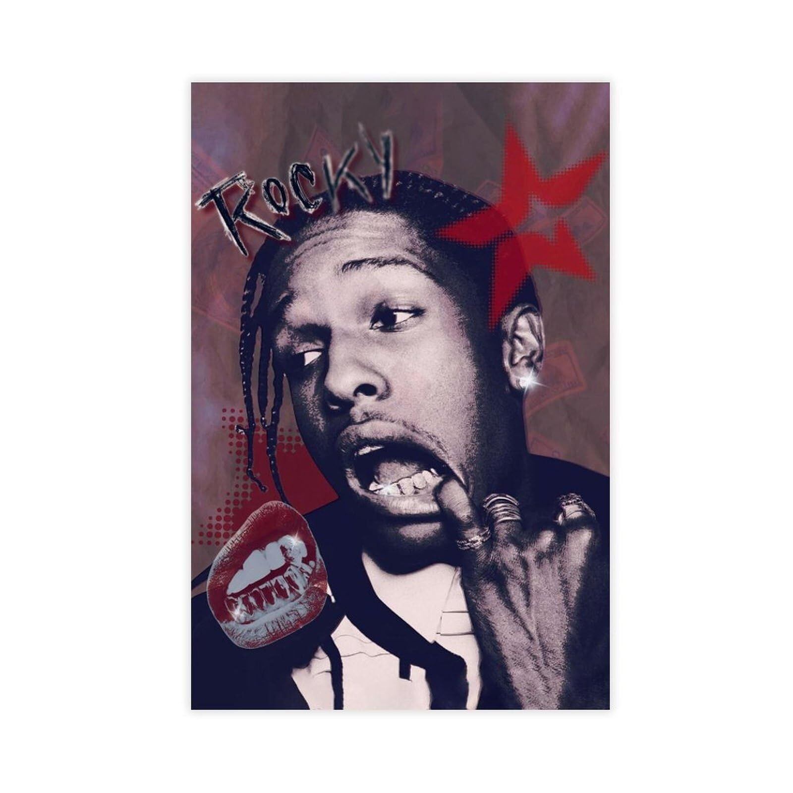 A$AP Poster Rocky RAP HD Print Music Canvas Posters for Room Aesthetic ...
